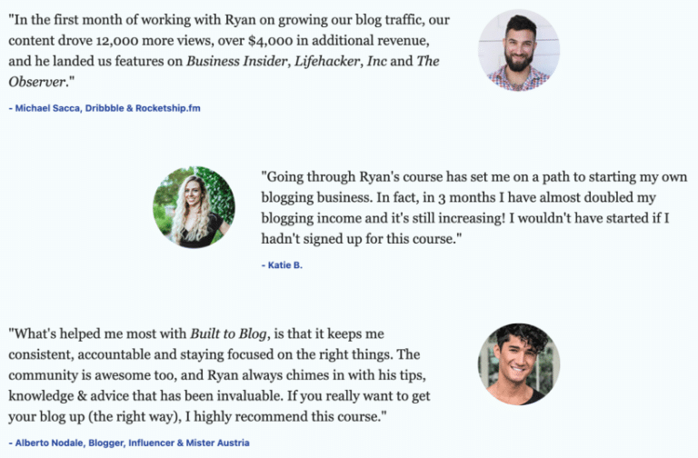 Built to Blog Review (Ryan Robinson Blogging Course)
